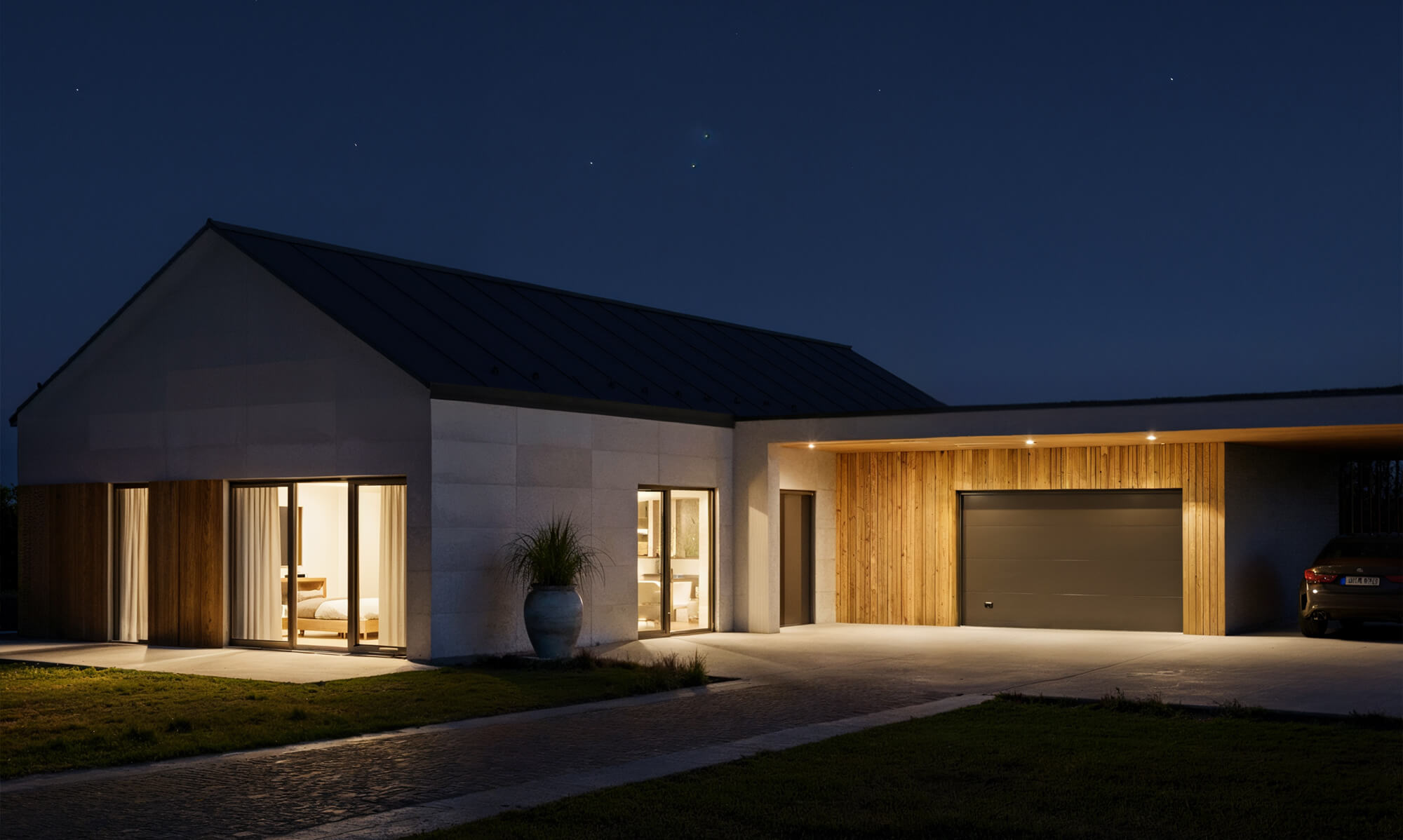 Maison 127 m² en bois kit RE2020 avec permis de construire JULLY V31_A2 ...